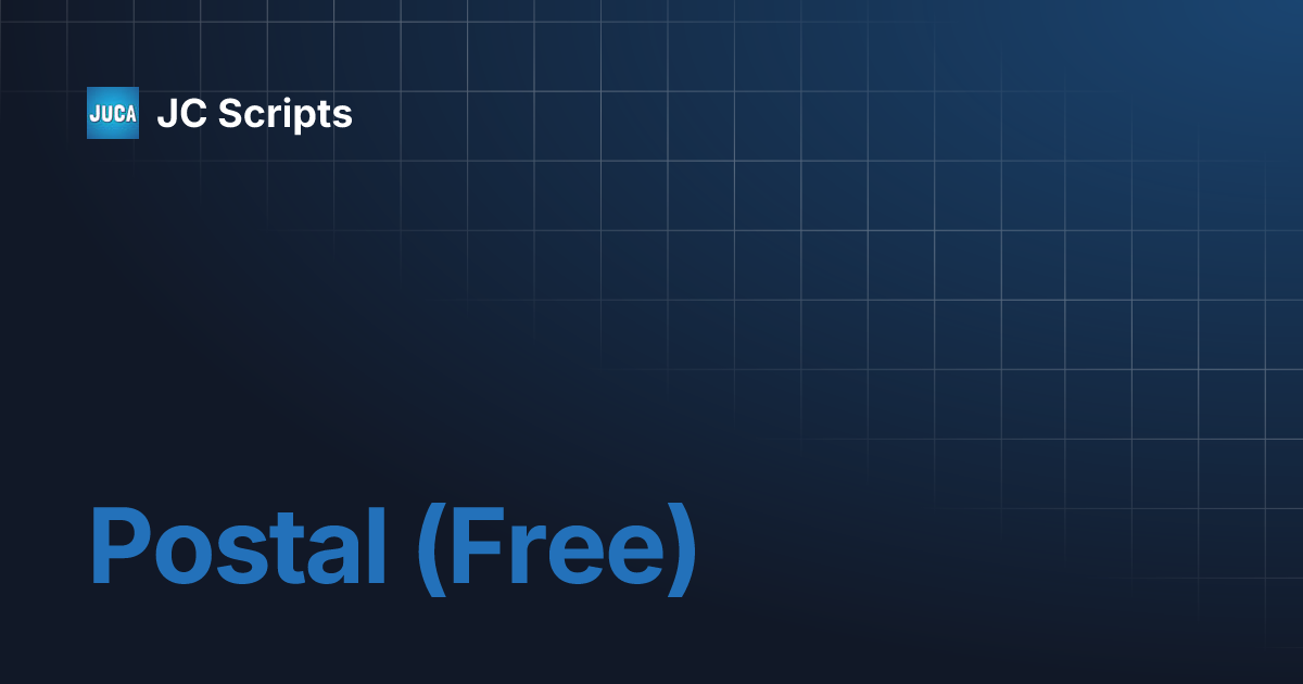 Postal (Free) | JC Scripts